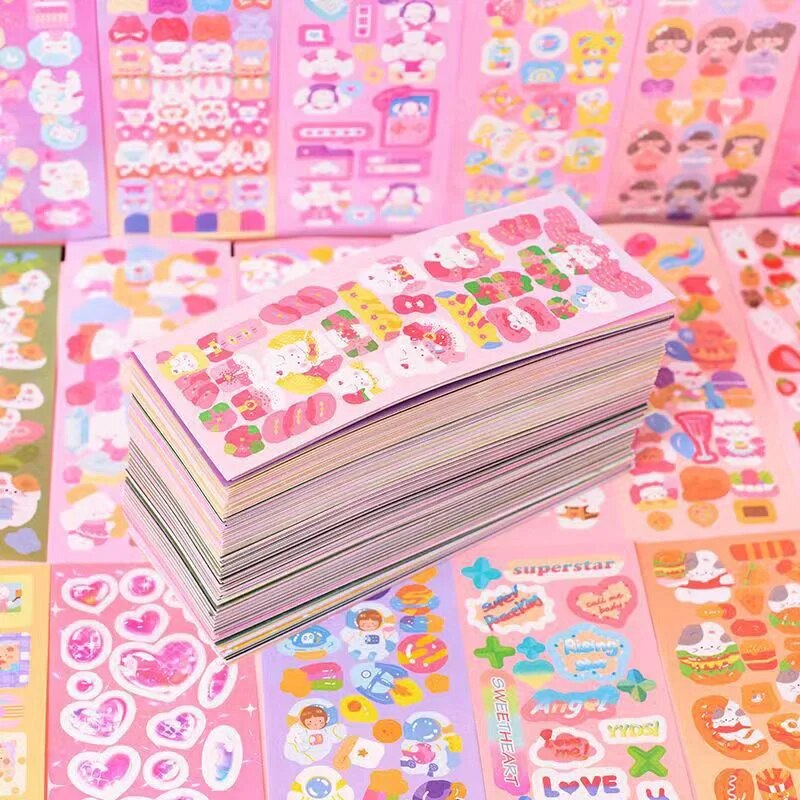 Sheet Stickers for Kids Kpop Pretty Aesthetic Cute Set Pack Handmade ...