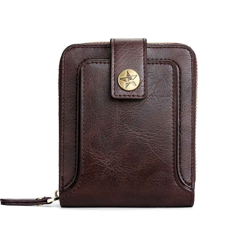 Zipper Clutch Solid Porte Feuille Credit Card Holder with RFID Blocking ...