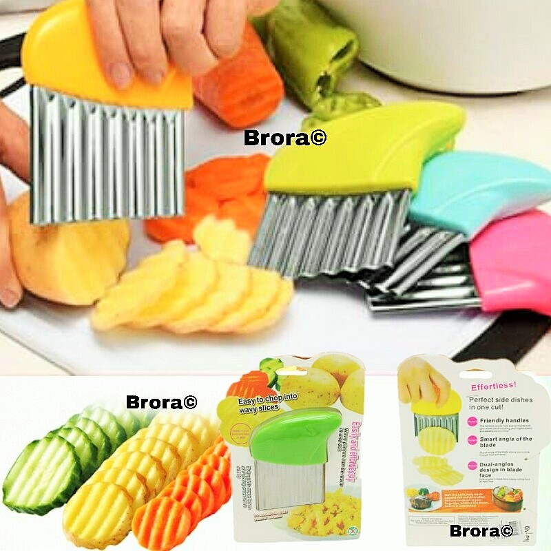Stainless Steel Crinkle Wavy Slicer Crinkle French Fries Cutter Multi ...