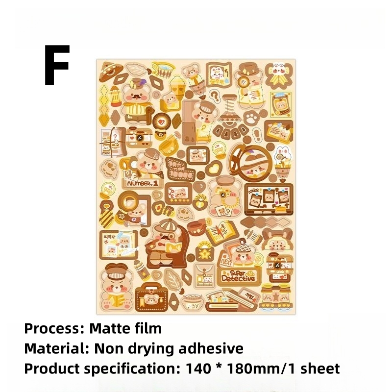 Jungle Rule Series Self-adhesive Stickers, Cartoon Cute Hand Tent ...