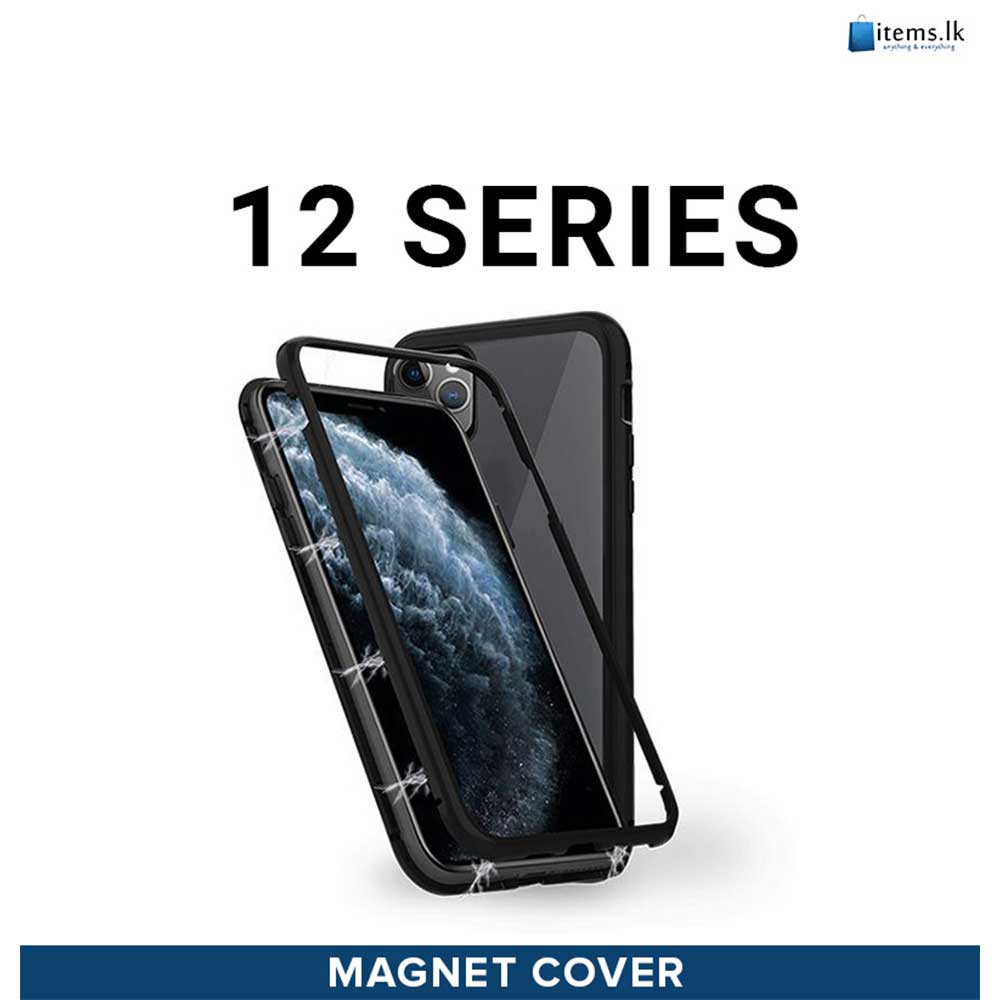 Back Tempered Glass 360° Protective Magnet Case with Steel frame for ...