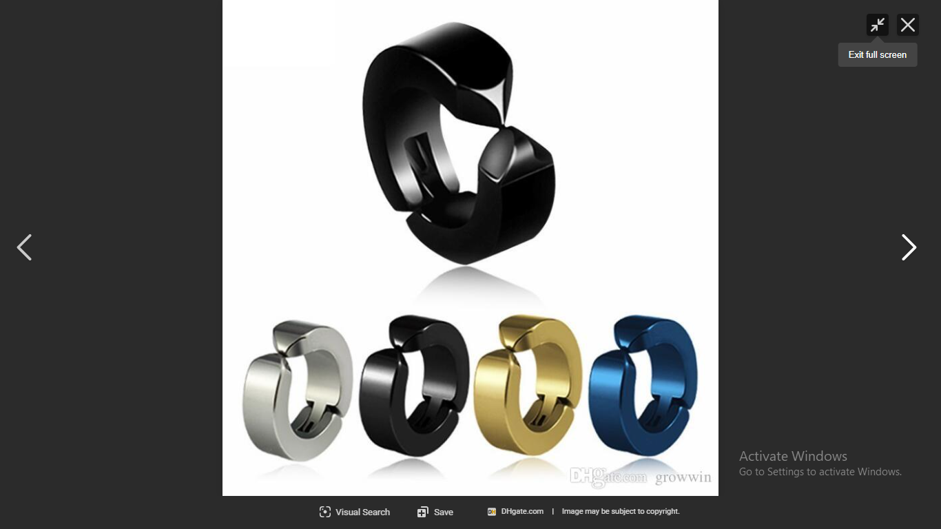 Men Hip Hop Style Loop Earrings | Daraz.lk