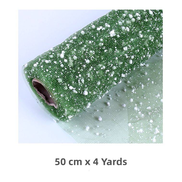 Sweet Journal 50cm x 4 Yards Snow Point Gauze Mesh Bouquet Wrapping ...