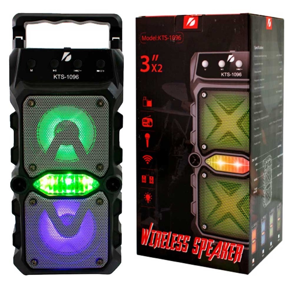 KTS-1096 Wireless Portable Speaker with Bluetooth, Mic Input, FM Radio ...