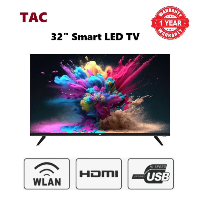 TAC 32-Inch LED Smart TV - Perfect for Gaming, Home Entertainment, and ...