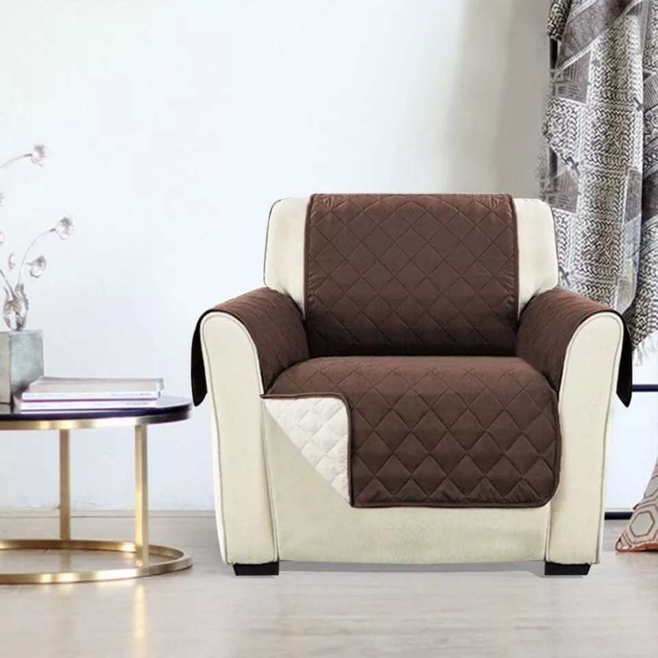 Sofa Cover Single Couch Coat Single Sofa - Brown | Daraz.lk