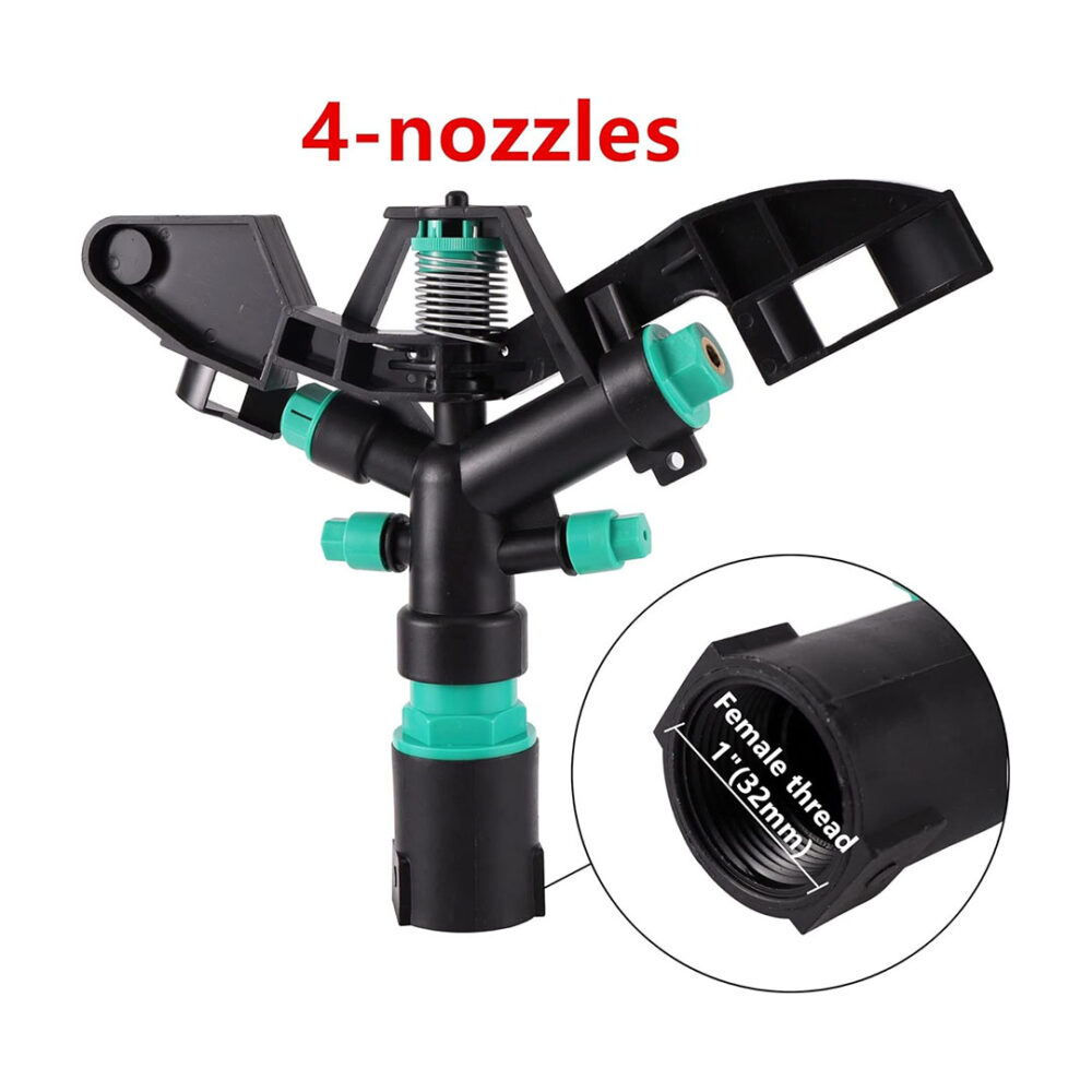 Garden Irrigation Plastic Sprinkler 1" inch Connector Rotate Rocker Arm ...