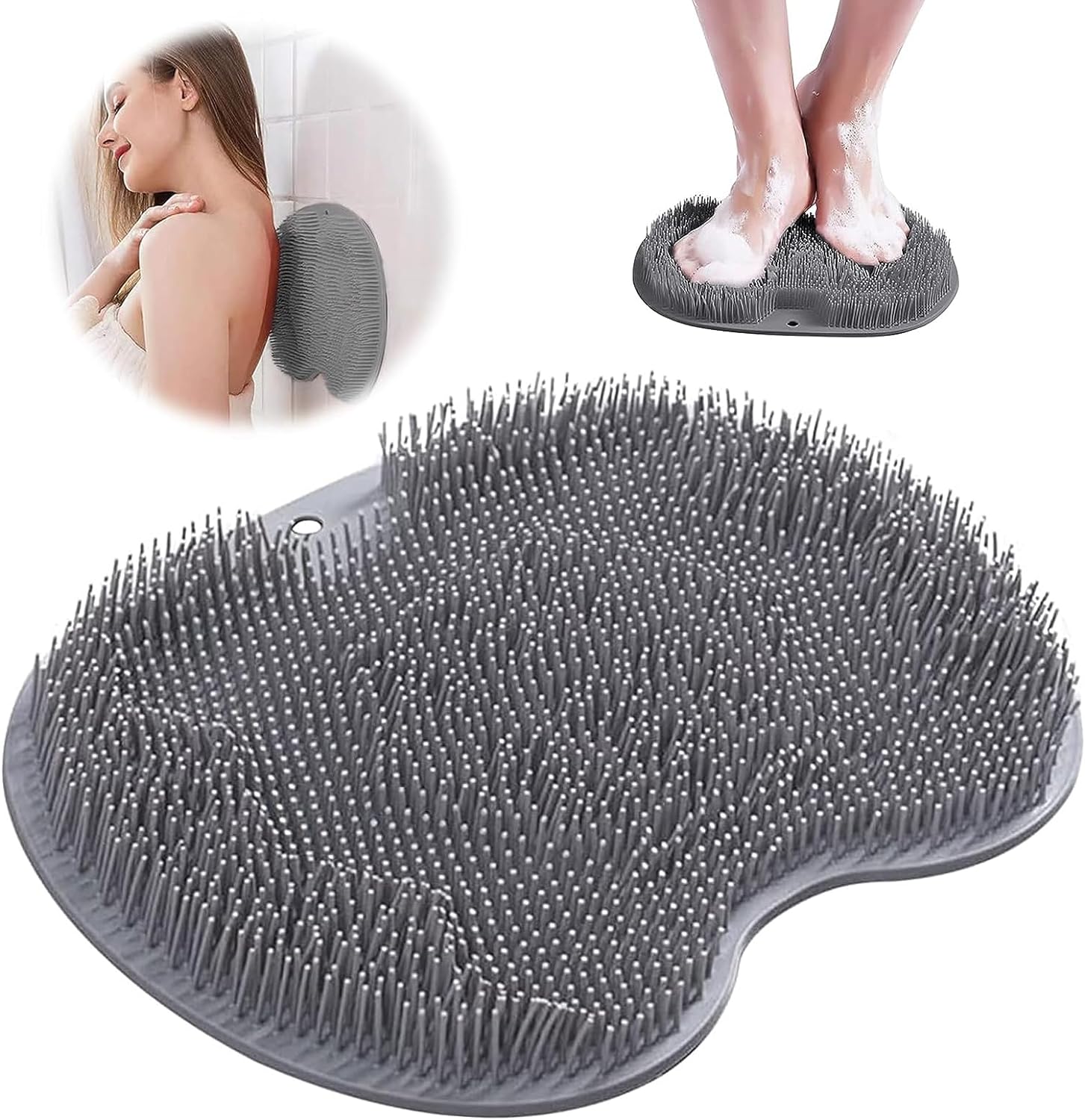 Foot Scrubber for Shower 25 x 30 CM, Silica Gel Shower Foot Scrubber ...
