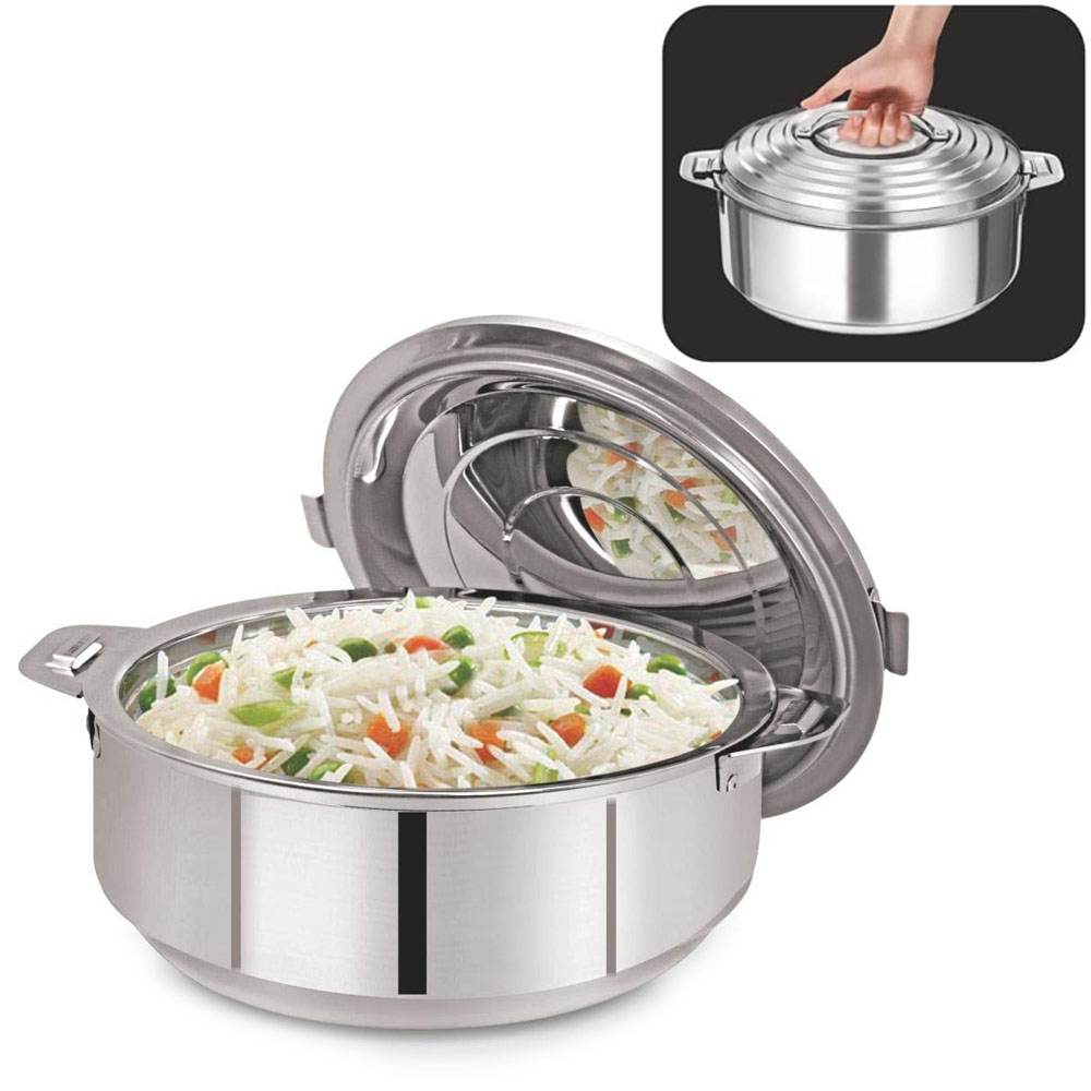 Stainless Steel Hot Pot /Double Walled Hot and Cold Pot For All Food (1 ...