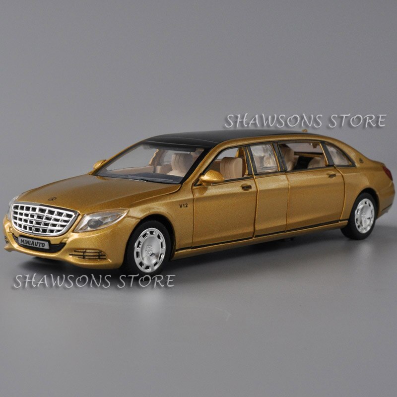 【ZOETN-HOT TOY Store】Scale Car Model Toys Maybach S650 Luxury Stretch ...