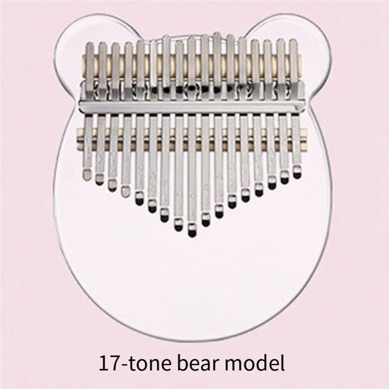 Kalimba 17 Keys Thumb Piano, Clear Transparent Acrylic Finger Piano ...