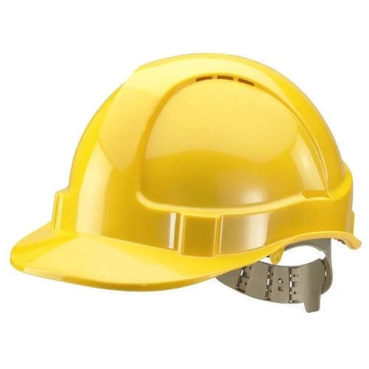Safety helmet with ventilation holes - yellow - suspension polyethylene ...