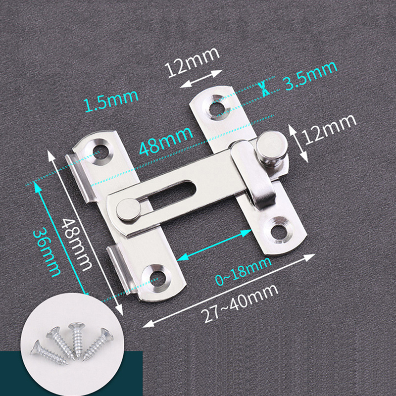 Door Lock Guard Latch Bolt 90 180 Degree Stainless Steel Toggle Latch ...