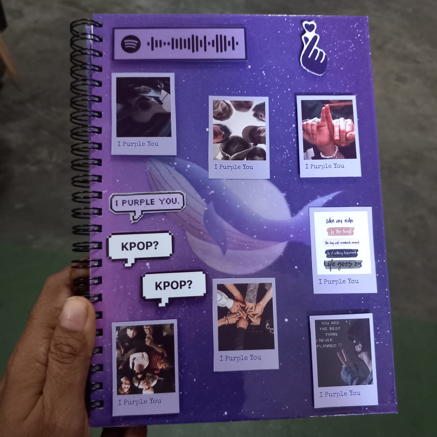 BTS Craft Note Book with Laminated Cover and Pop-Up Artworks | Daraz.lk