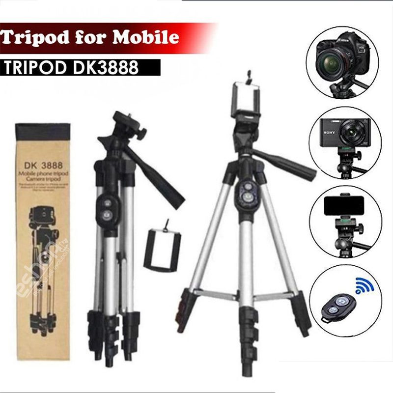 Buy 7Ft Tripod New DK 3888 Bluetooth Tripod + Portable Tripod Al