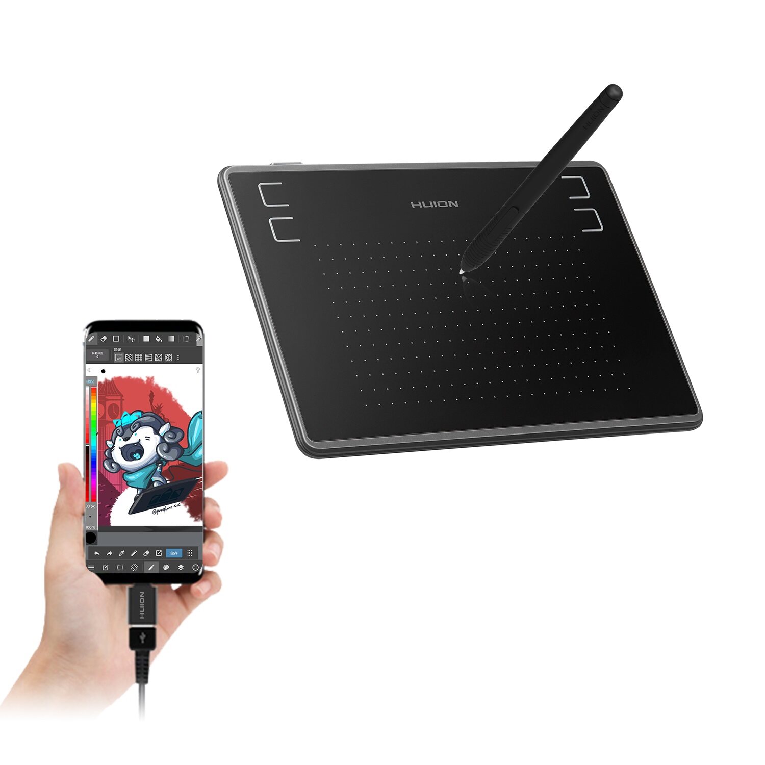 [RAYA SALE] Huion H430P Digital Graphics Tablets OSU! Drawing Tablet ...