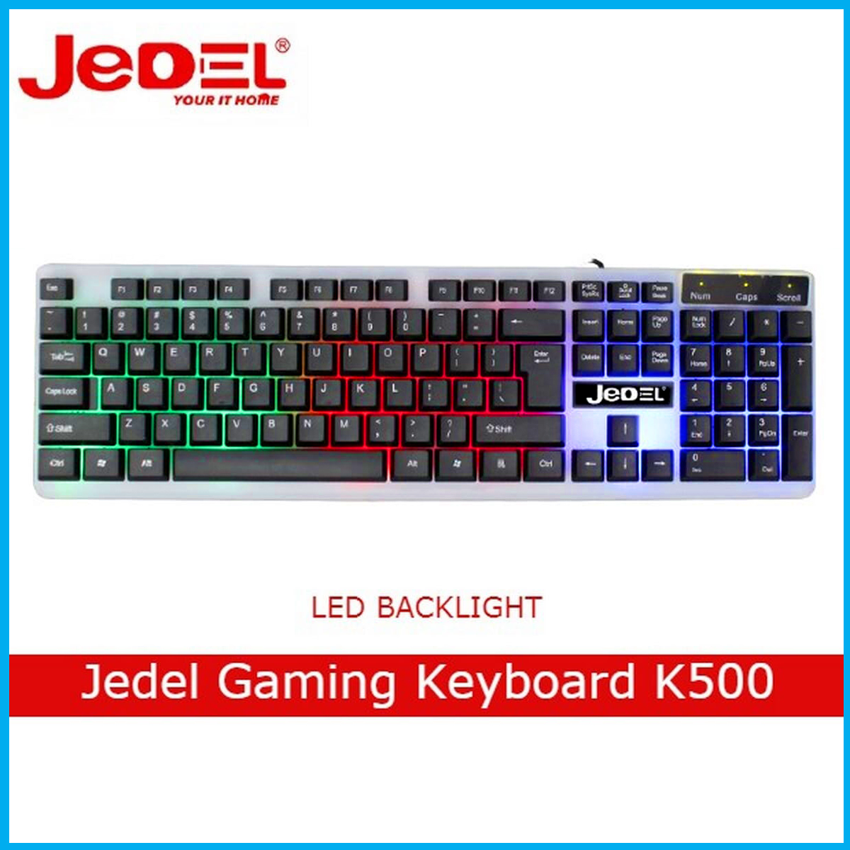 Gaming Keyboard Jedel K500 with LED Light | Daraz.lk