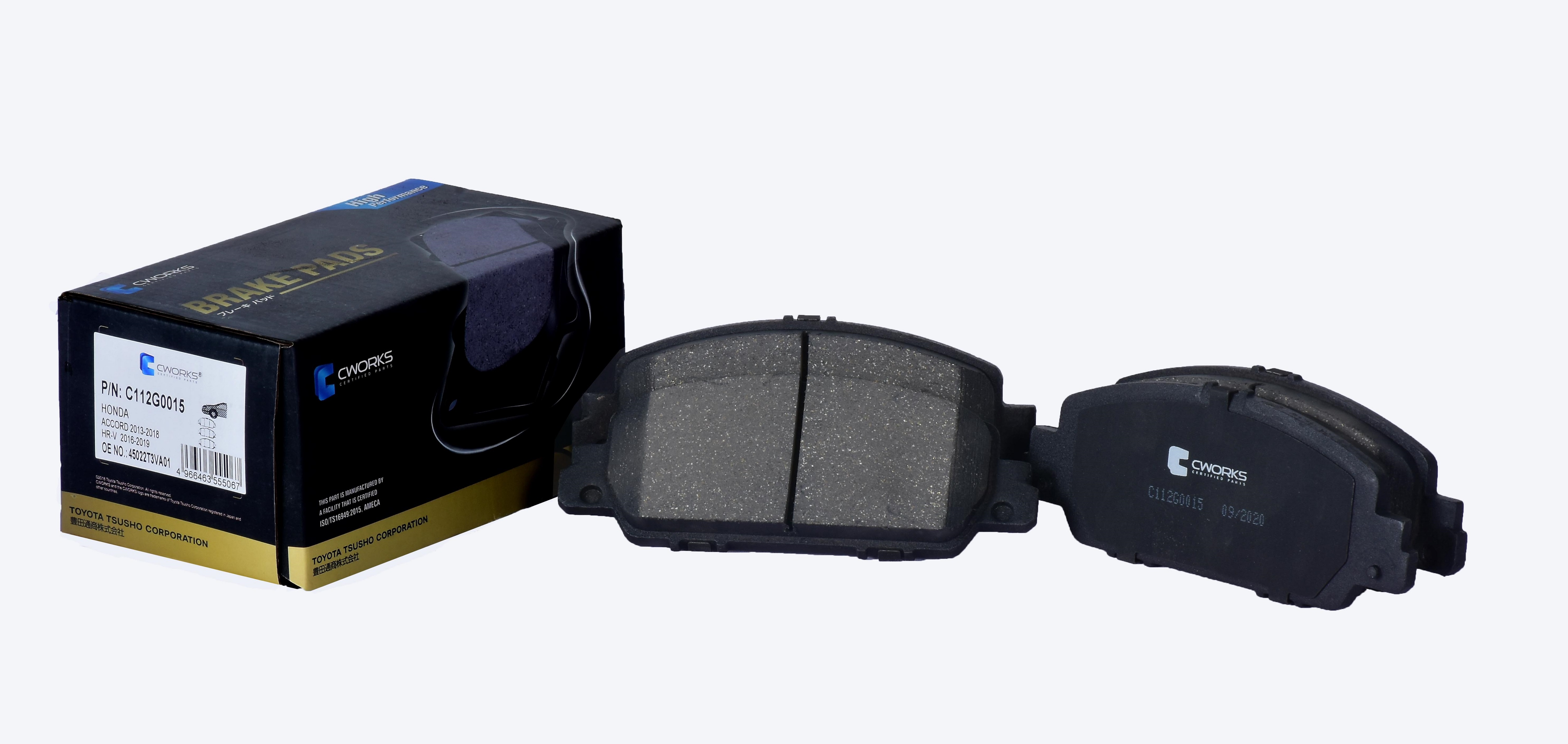 CWORKS Brake Pad C112G0015 for Honda SUV 45022-T3V-A01 Honda VEZEL ...
