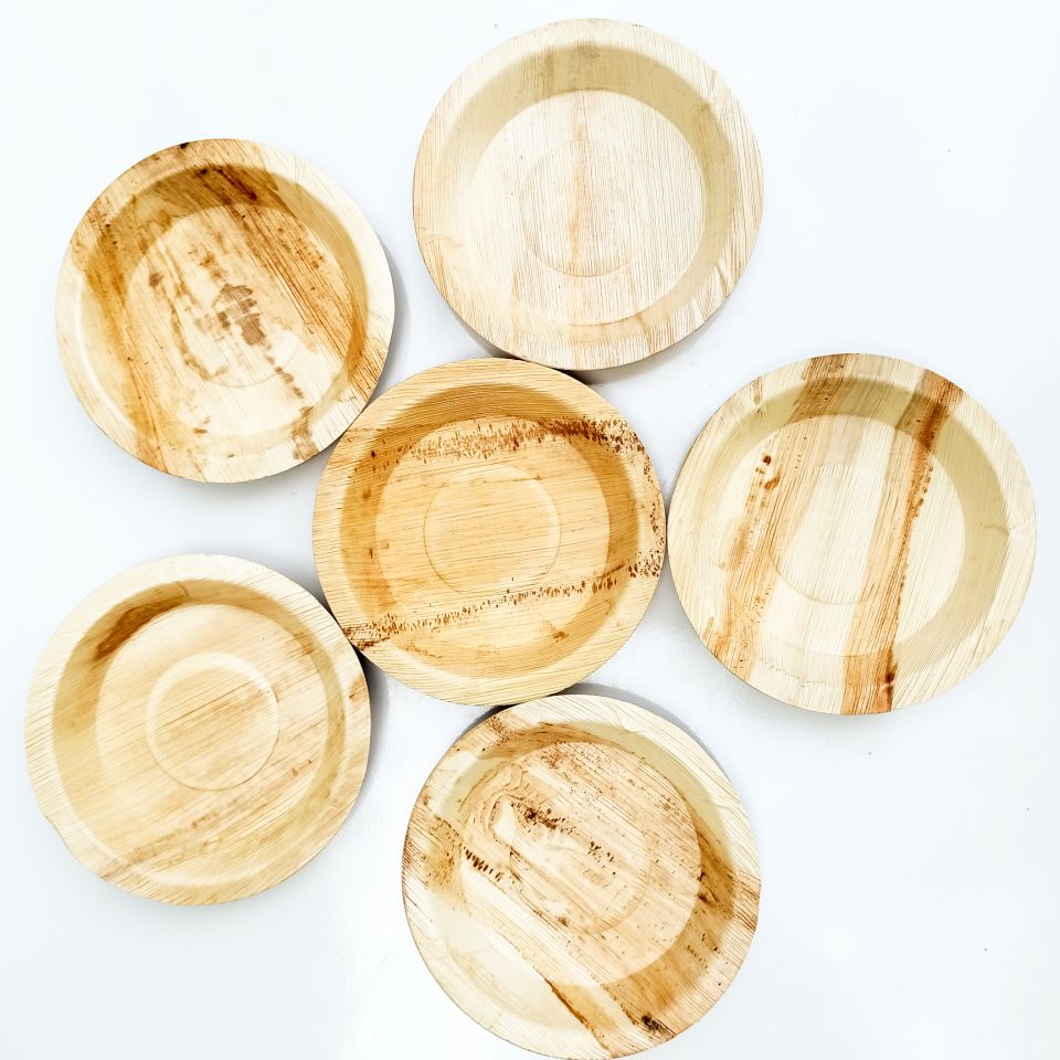 6 Areca leaf plate set 8” / Biodegradable / Disposable / Kolapath pigan ...