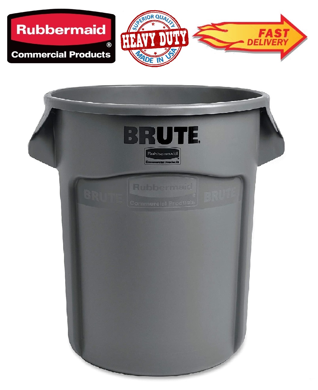 Rubbermaid Commercial Products BRUTE® Heavy-Duty 10-Gallon (38 Liter ...