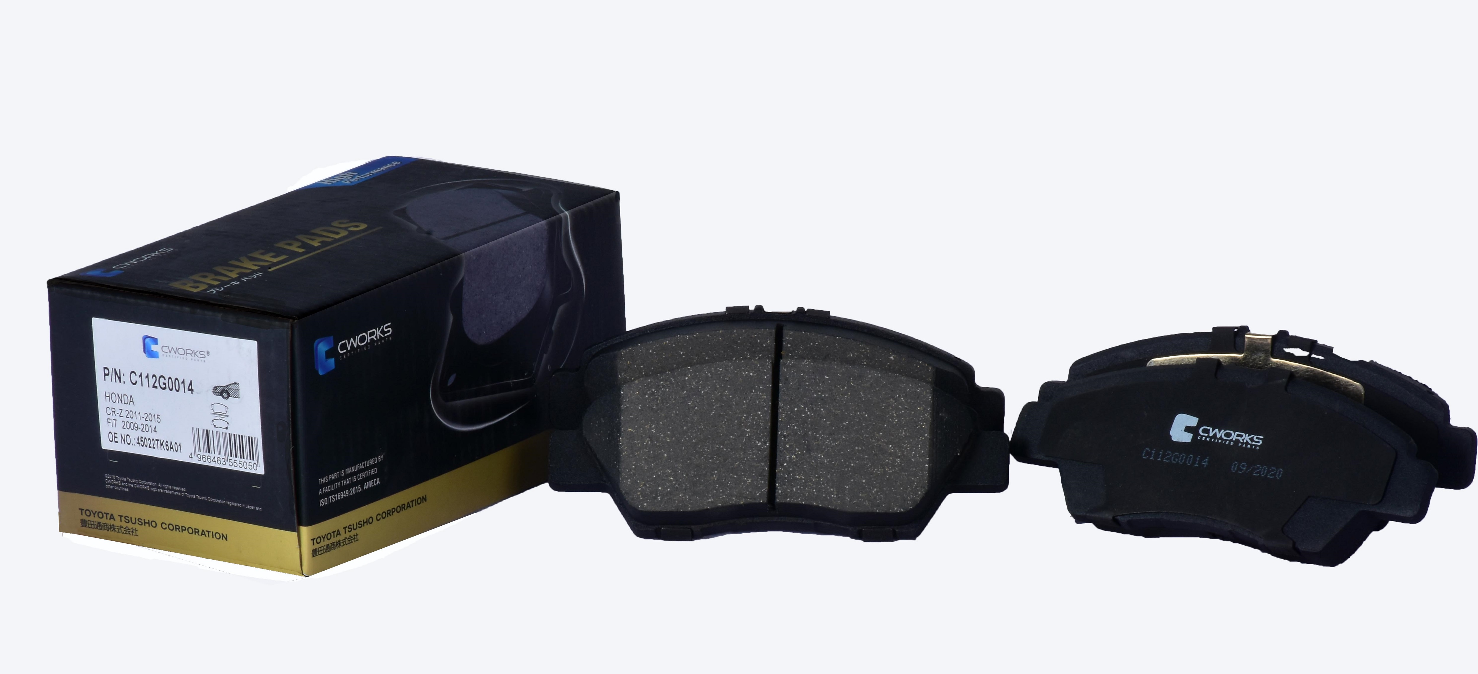 CWORKS Brake Pad C112G0014 for Honda Car 45022-TK6-A01 Honda FIT GP ...